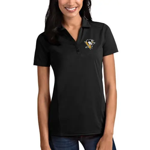 ANTIGUA Pittsburgh Penguins Tribute Polo - Black