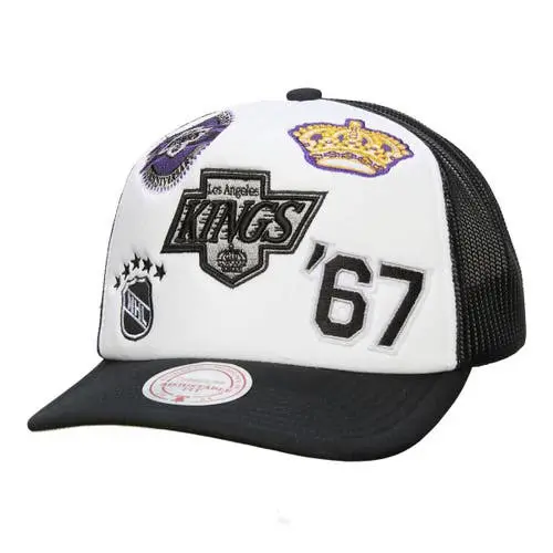 Mitchell & Ness Black Los Angeles Kings Gridlock Trucker Adjustable Hat