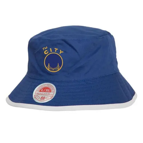 Mitchell & Ness Blue Golden State Warriors Flip It Reversible Bucket Hat