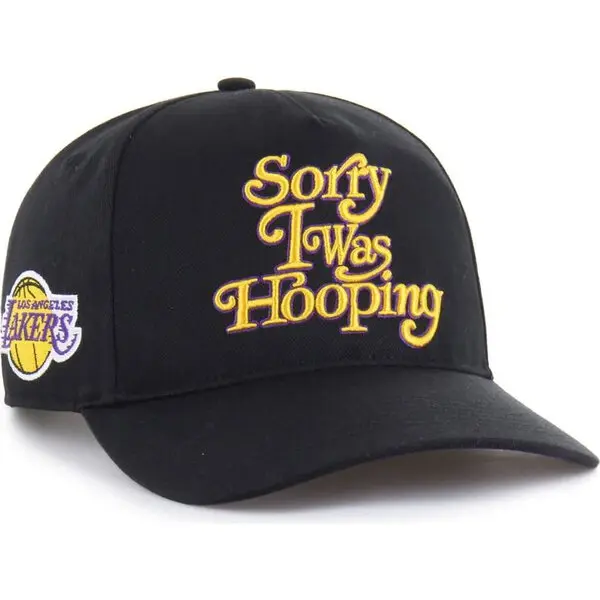 '47 Los Angeles Lakers Sorry I Was Hooping Hitch Adjustable Cap - Black