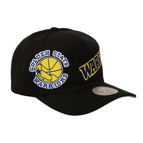 Mitchell & Ness Golden State Warriors Busted Logo Wordmark Pro Pinch Cap