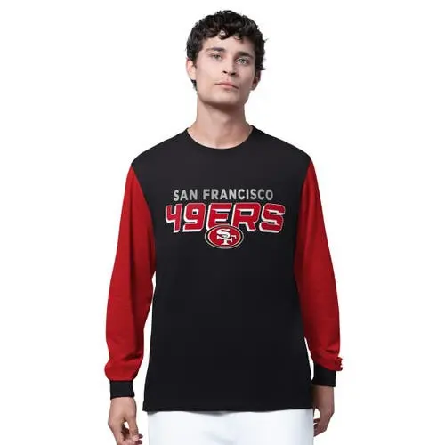 STARTER San Francisco 49ers Thursday Night Gridiron Long Sleeve T-shirt - Black