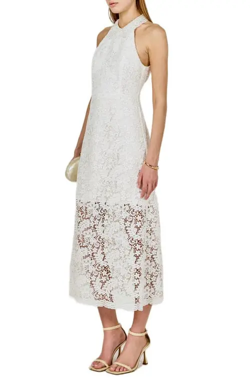 Endless Rose Floral Lace High Neck Dress