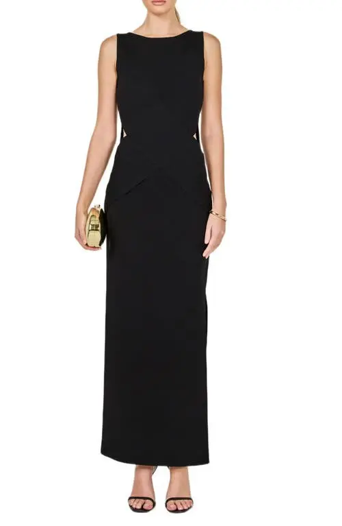 Endless Rose Column Dress With Cutout Detail - Black