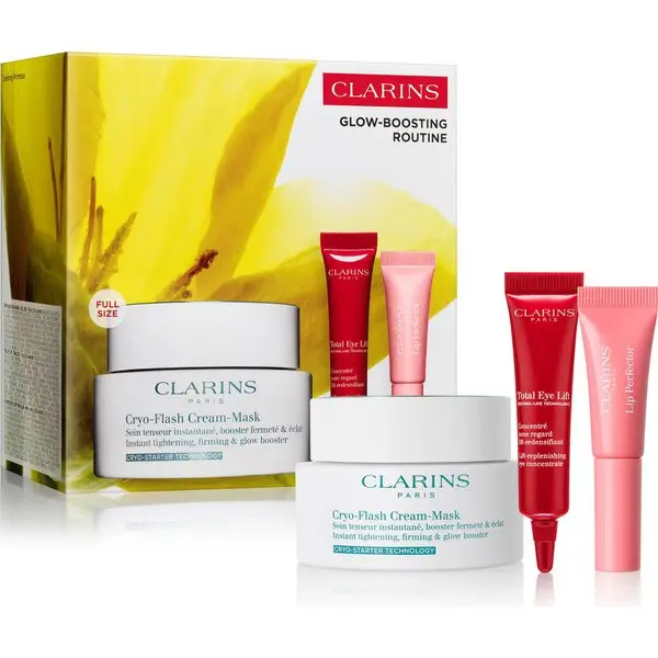 Clarins Glow-boosting Cryo-flash Mask Set $136 Value - No Color