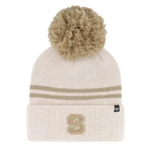 '47 47 Nc State Wolfpack Knit Pom Beanie - Natural