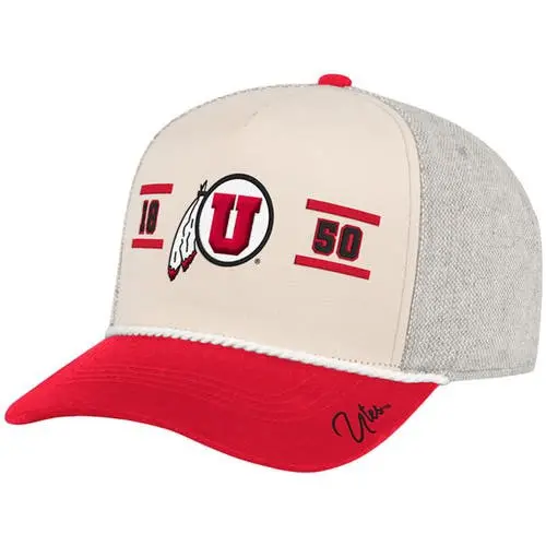 COLOSSEUM Utah Utes Frank Podium Adjustable Hat - Natural