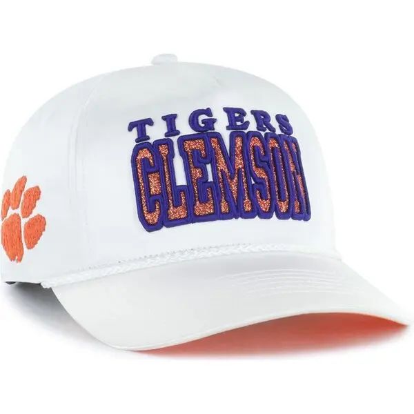 '47 Clemson Tigers Outspoken Hitch Adjustable Hat - White