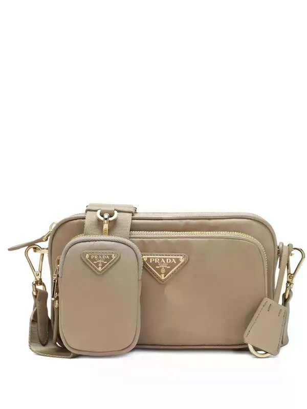Prada Triangle-logo Cross-body Bag - Neutrals