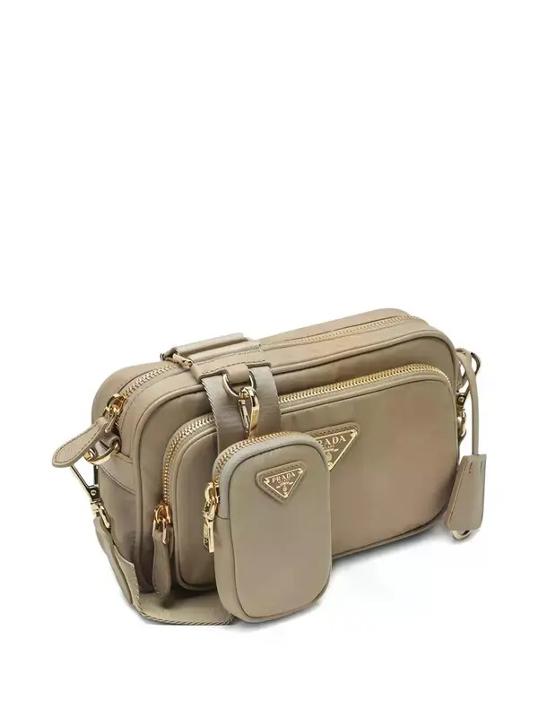 Prada Triangle-logo Cross-body Bag - Neutrals