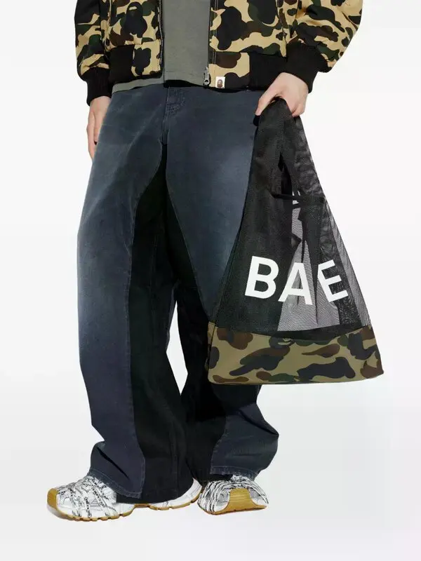 A BATHING APE 1st Camo Mesh Tote - Green