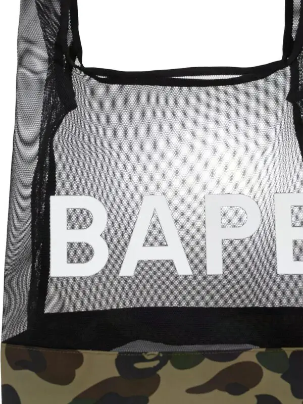 A BATHING APE 1st Camo Mesh Tote - Green