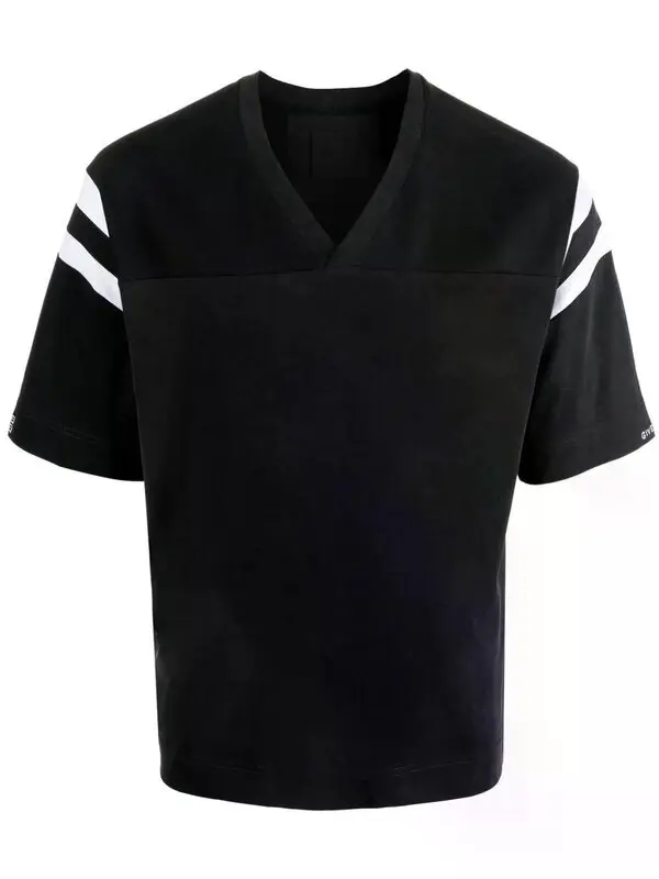 Givenchy Panelled V-neck Cotton T-shirt