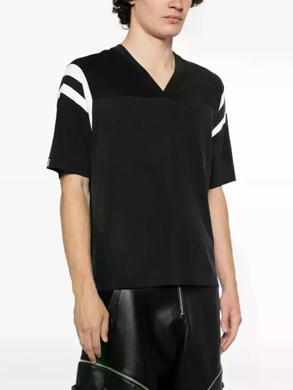 Givenchy Panelled V-neck Cotton T-shirt