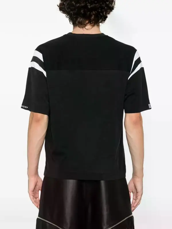 Givenchy Panelled V-neck Cotton T-shirt