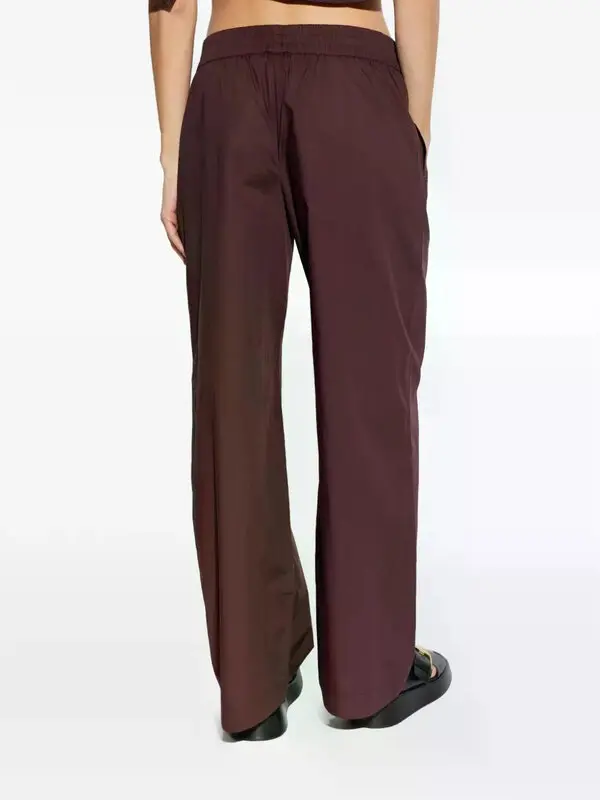 SAMSOE SAMSOE Elasticated-waist Wide-leg Trousers - Brown