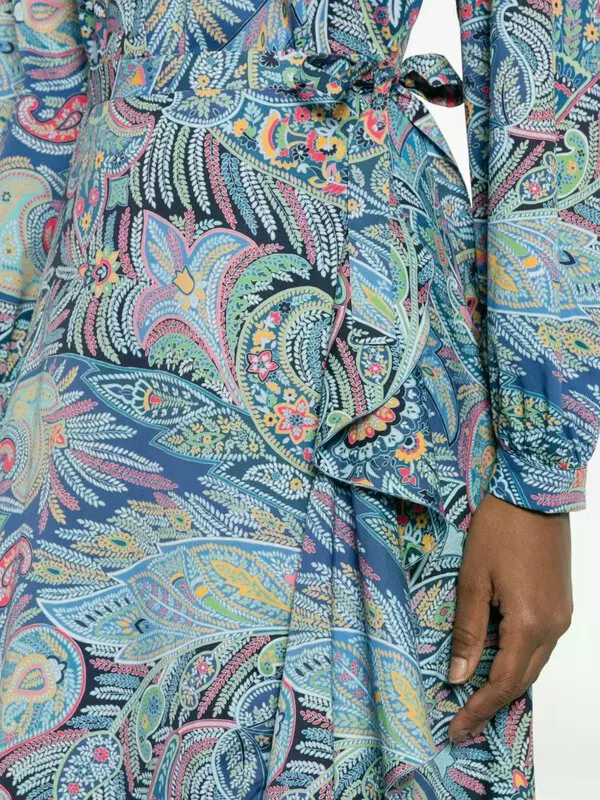 Etro Paisley Print Ruffle Skirt