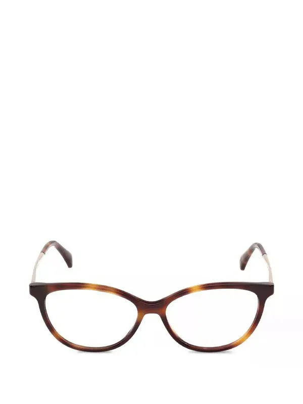 Max Mara Oval Frame Glasses - Brown