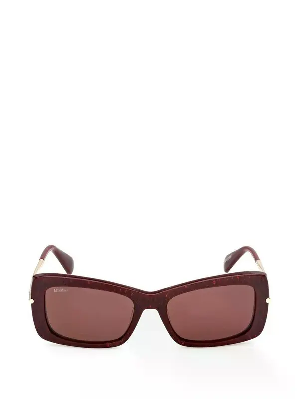 Max Mara Rectangle-frame Sunglasses - Red