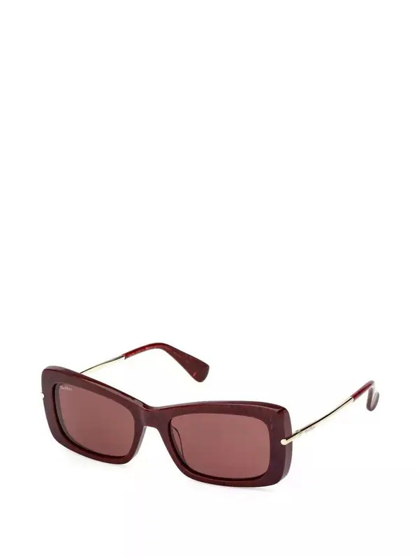 Max Mara Rectangle-frame Sunglasses - Red