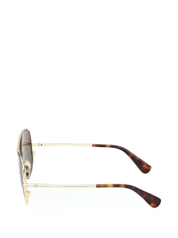 Max Mara Pilot-frame Sunglasses - Gold