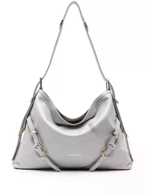 Givenchy Medium Voyou Leather Shoulder Bag - Grey