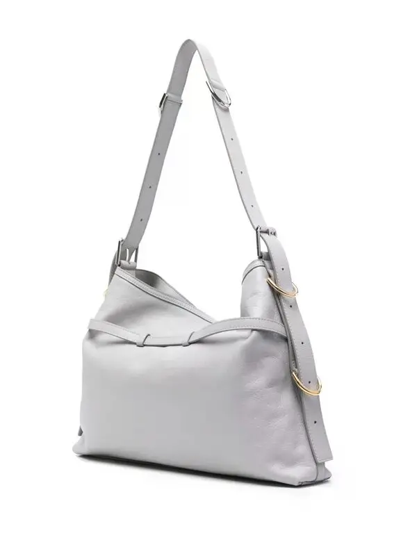 Givenchy Medium Voyou Leather Shoulder Bag - Grey