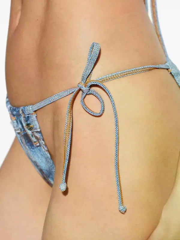 DIESEL® Denim Effect Triangle Bikini Top