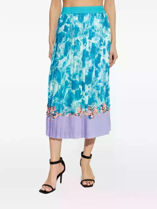 Versace Pleated Midi Skirt