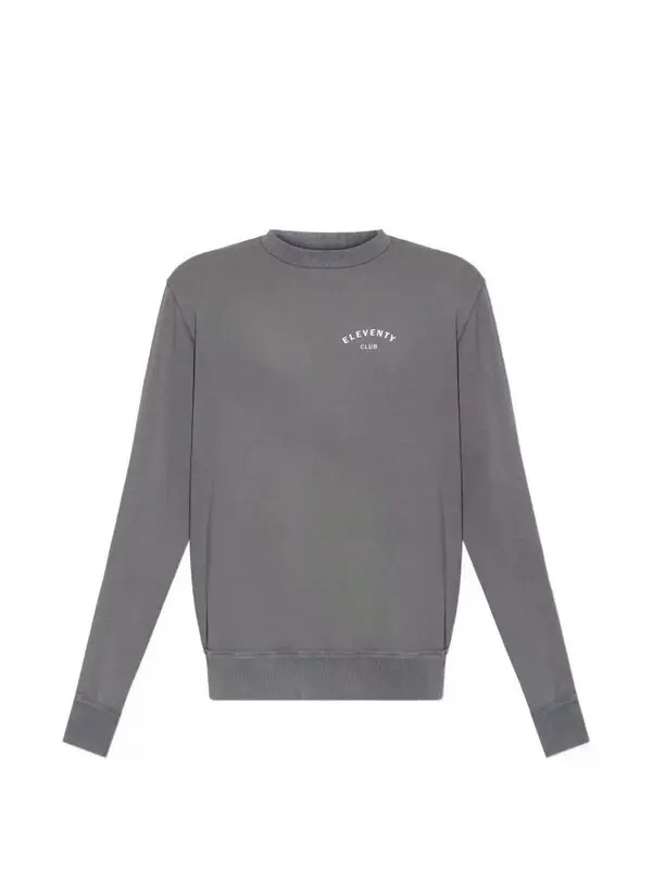 Eleventy Logo-print Crewneck Sweatshirt