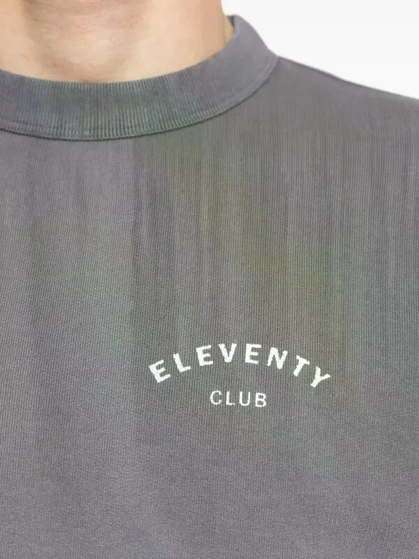 Eleventy Logo-print Crewneck Sweatshirt