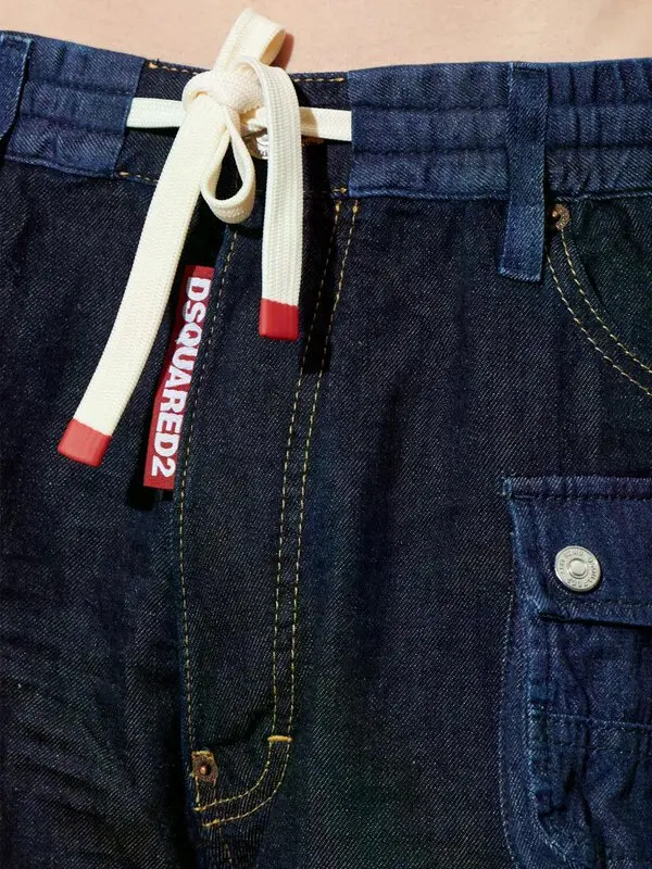 Dsquared2 Dark Wash Cargo Shorts