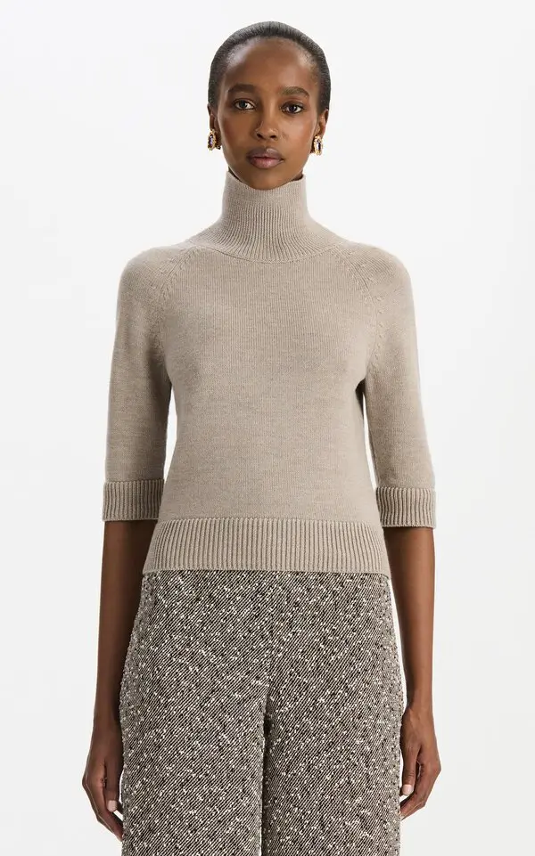 Oscar De La Renta Turtleneck Wool Sweater