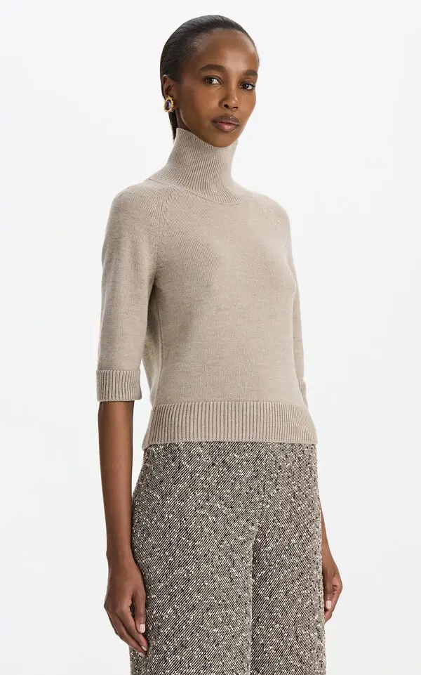 Oscar De La Renta Turtleneck Wool Sweater