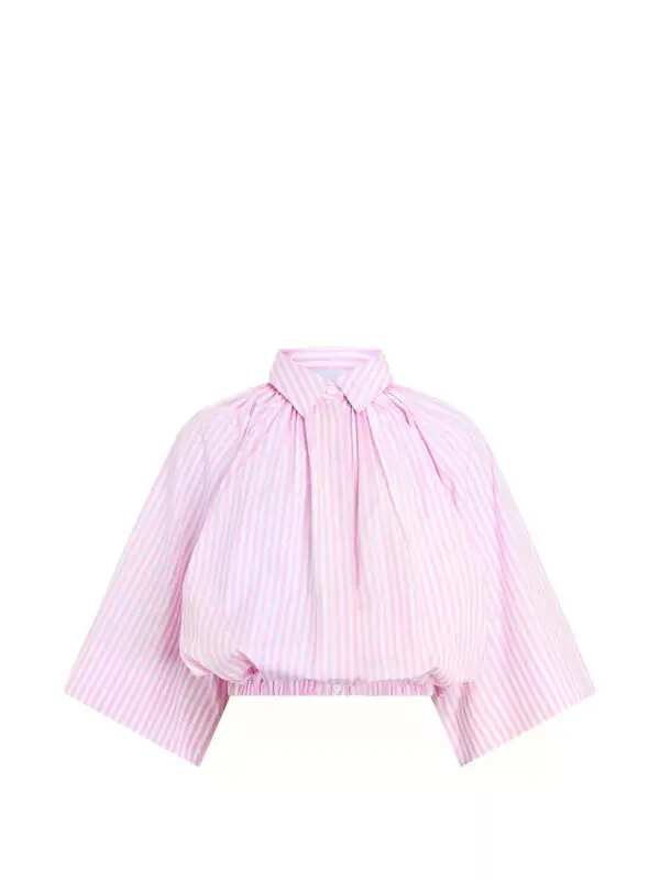 PATOU Striped Cropped Shirt - Pink