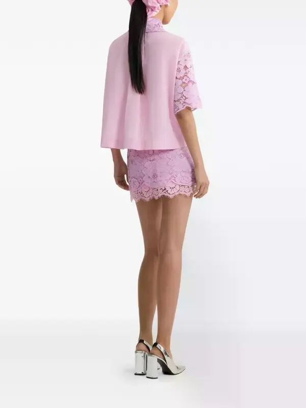 PATOU Lace Mini Skirt - Pink