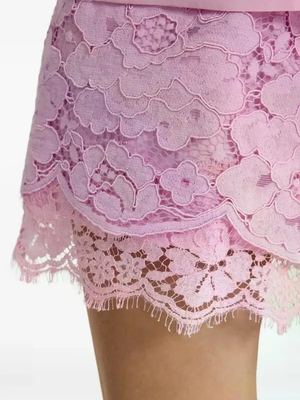 PATOU Lace Mini Skirt - Pink