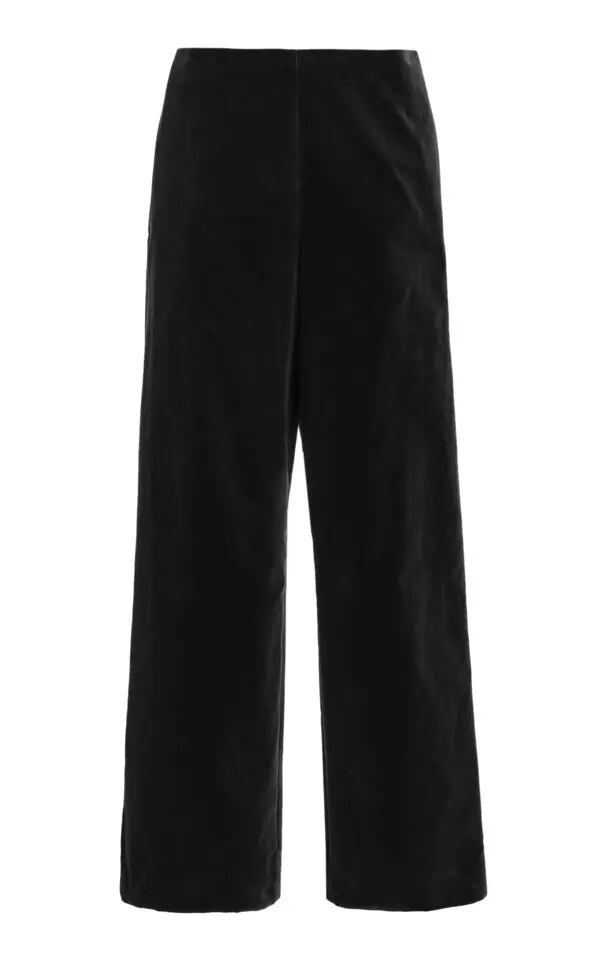 COLLEEN ALLEN Tailored Velvet Pants - Black