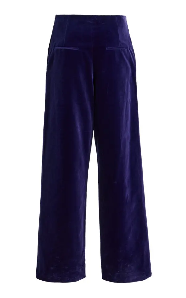 COLLEEN ALLEN Tailored Velvet Pants - Purple