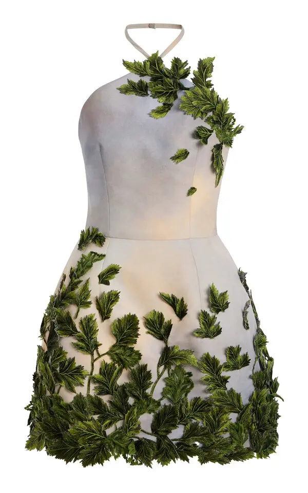 Oscar De La Renta Threadwork Mini Cocktail Dress