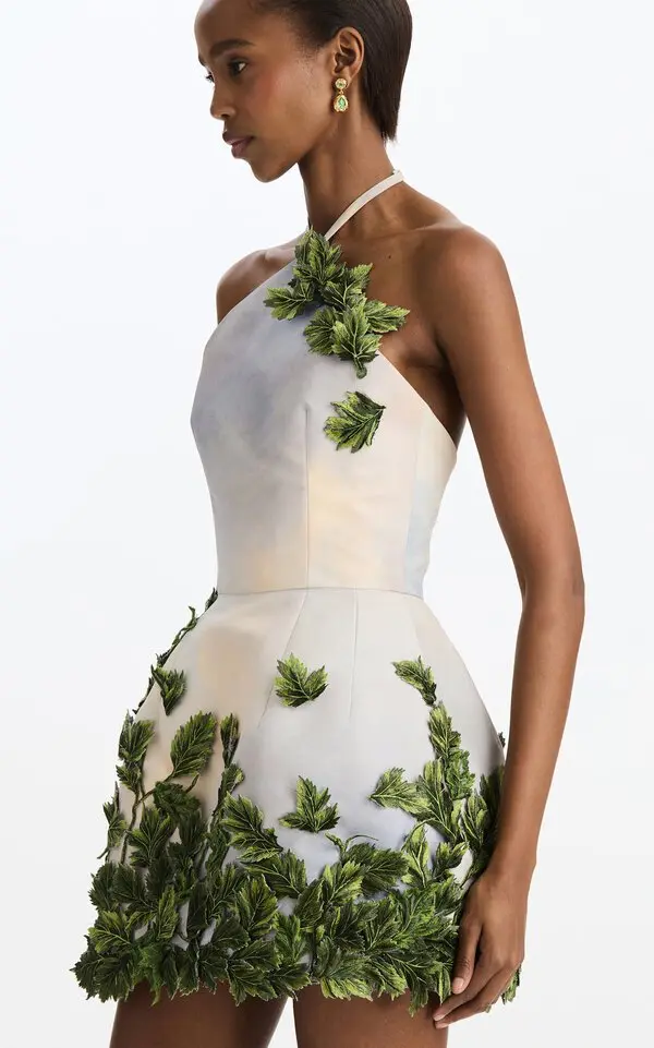 Oscar De La Renta Threadwork Mini Cocktail Dress