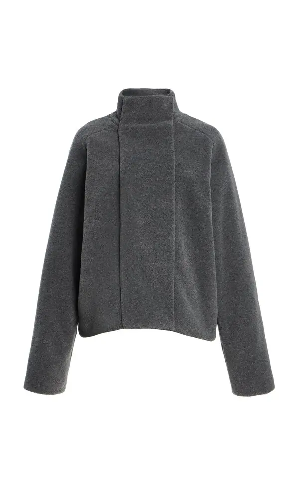 COLLEEN ALLEN High-collar Fleece Raglan Jacket