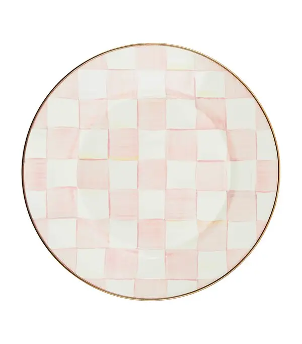 MACKENZIE-CHILDS Rosy Check Dinner Plate - Pink