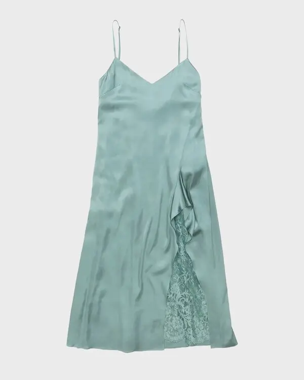 Acne Studios Dress Satin Slip - Sage