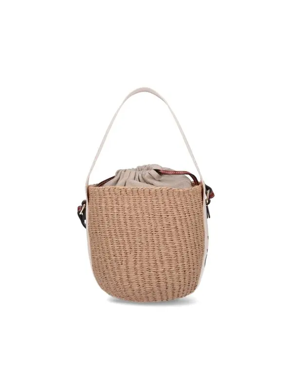 Chloé Woody' Small Bucket Bag - Beige