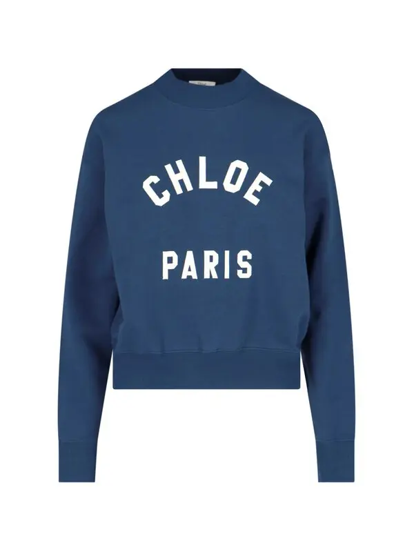 Chloé Paris' Crew Neck Sweatshirt - Blue