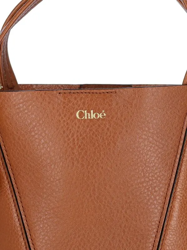 Chloé Small Spin Tote Bag - Brown