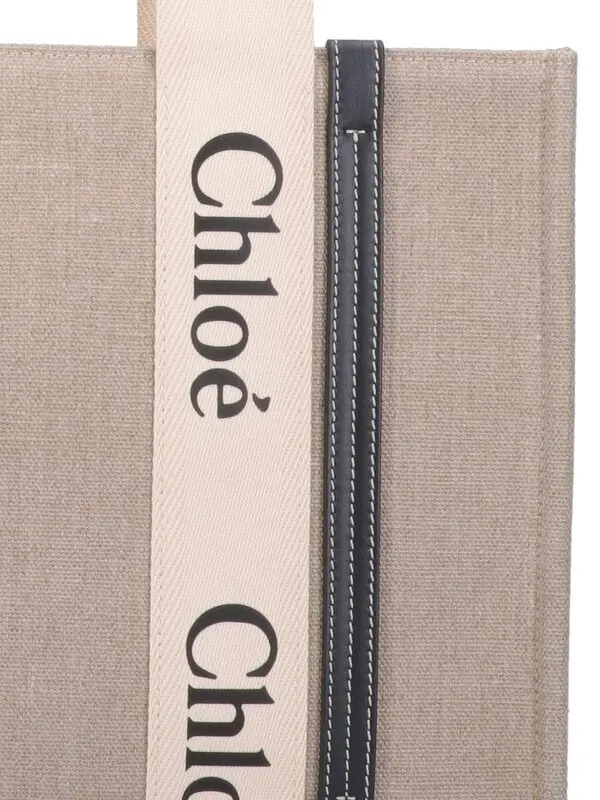 Chloé Woody Medium Tote Bag - Cream