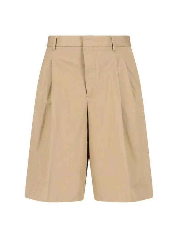 Stone Island Cotton Bermuda Shorts - Beige