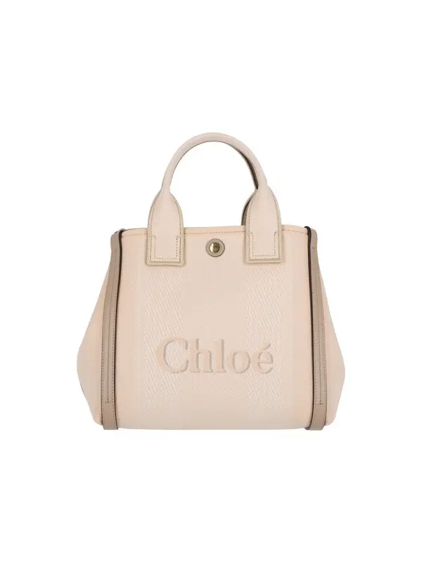 Chloé Small 'carry' Tote Bag - Cream